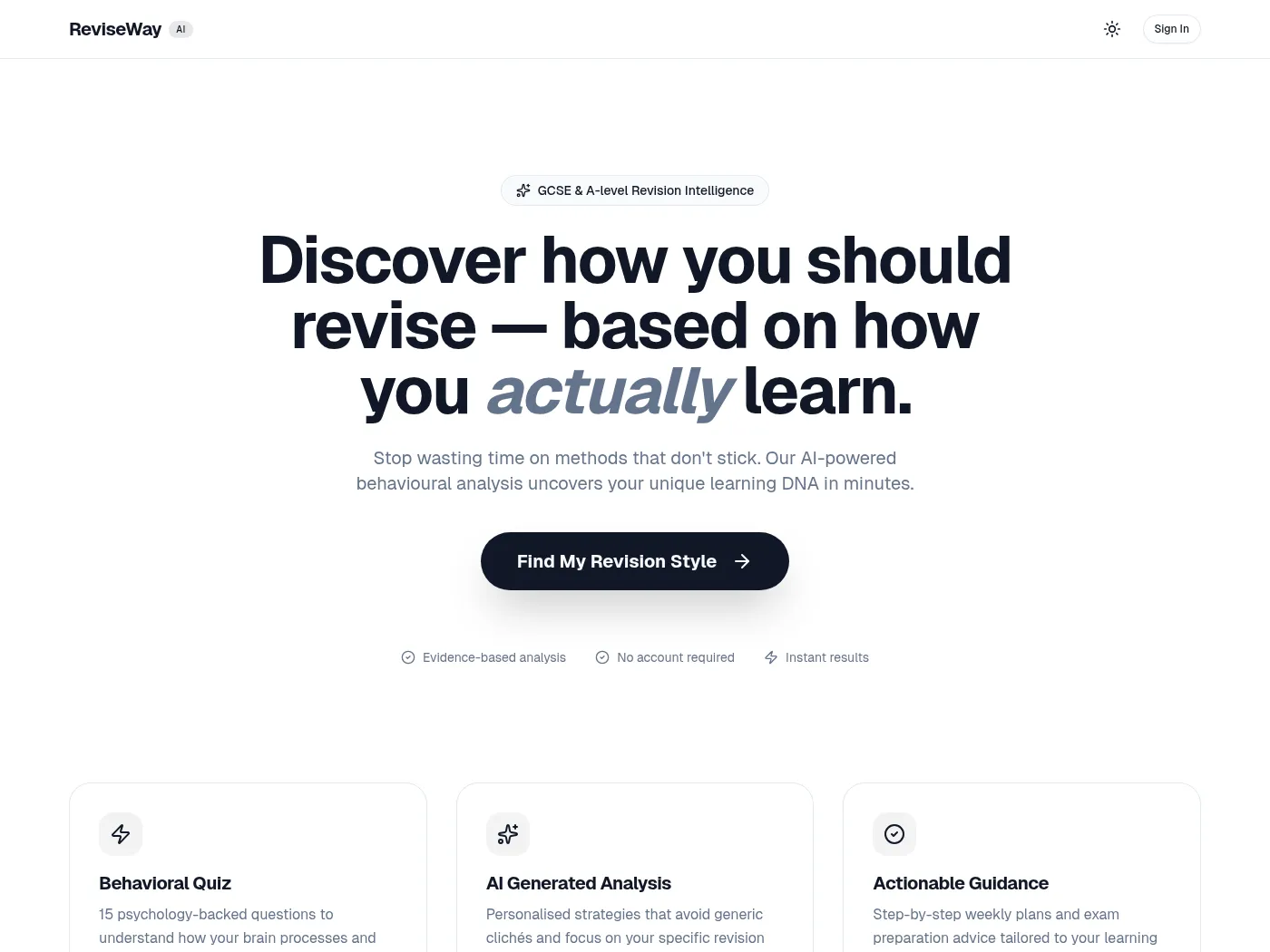 ReviseWay AI Quiz