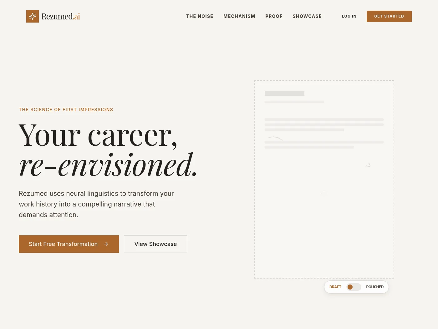 Rezumed.ai Landing Page