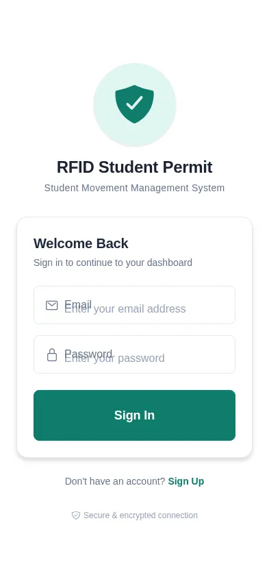 RFID Student Permit App
