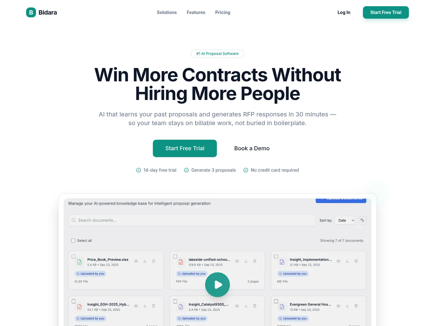 Bidara RFP Writer
