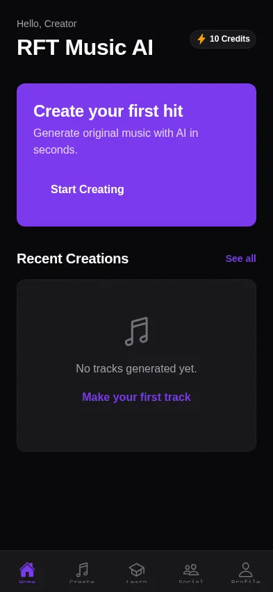 RFT Music AI Platform