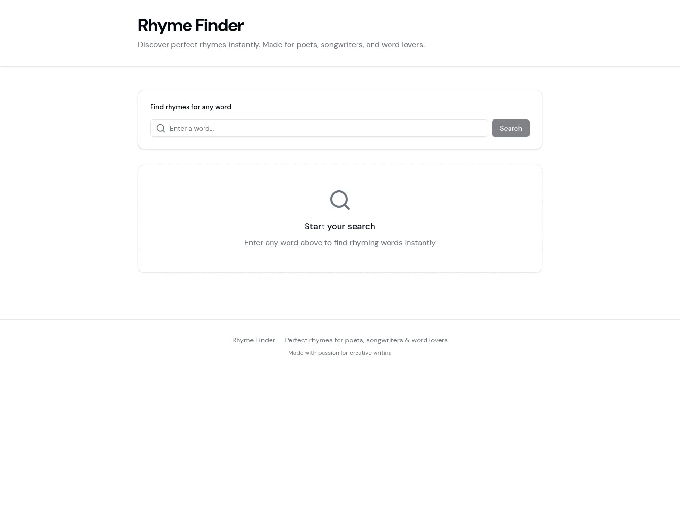 Rhyme Finder
