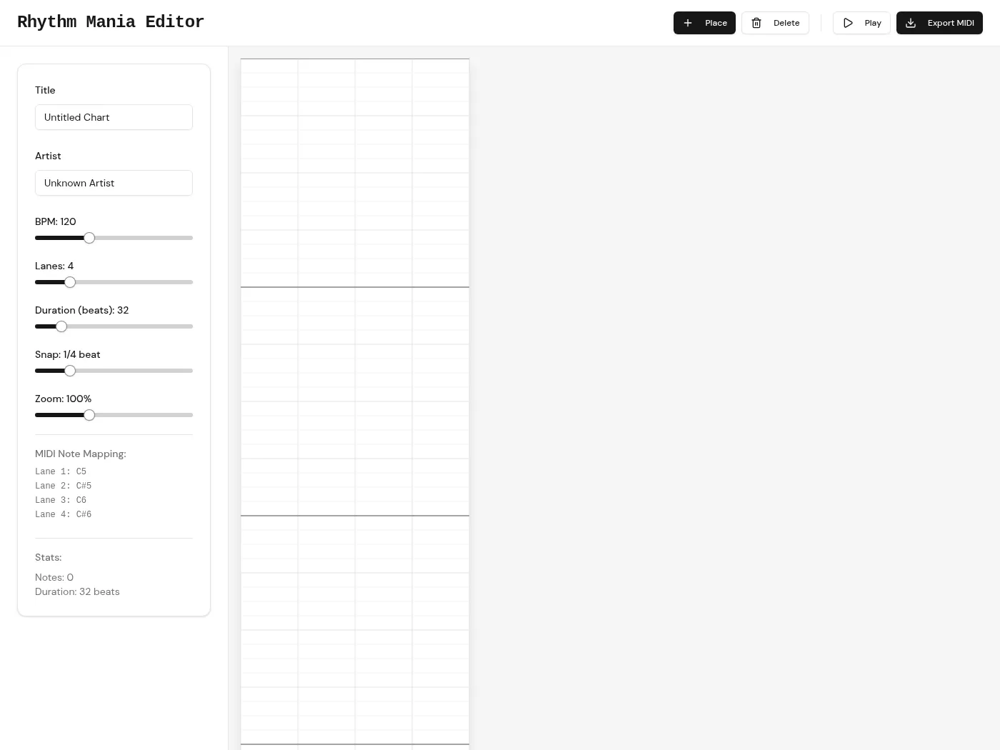 Rhythm Mania Editor
