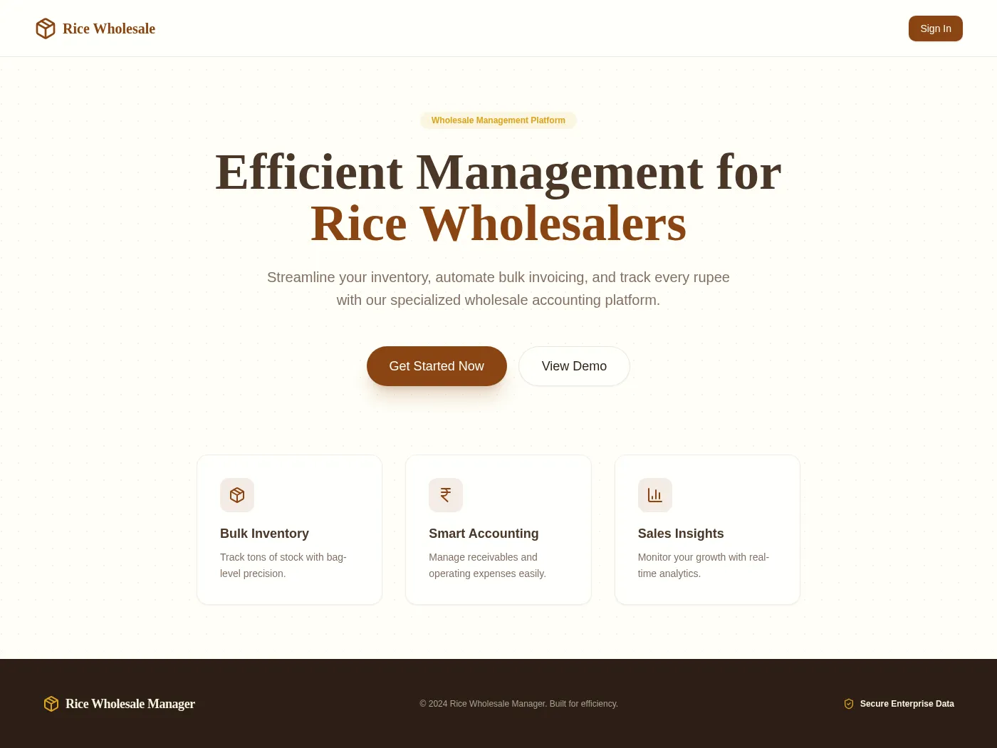 Rice Wholesale Manager
