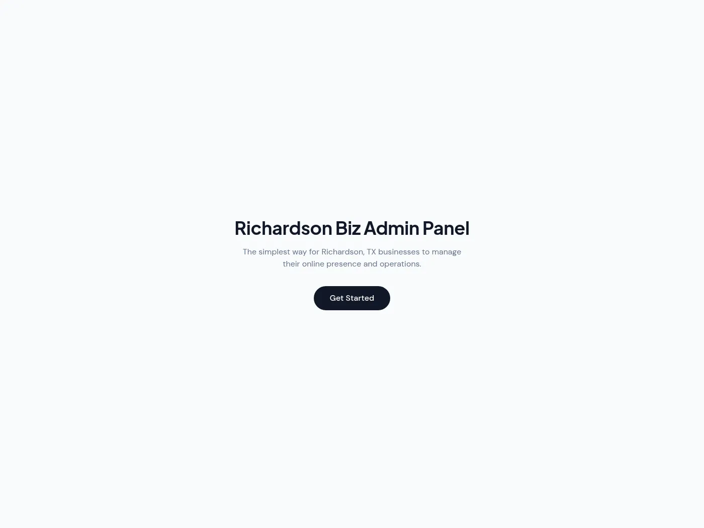 Richardson Biz Admin Panel