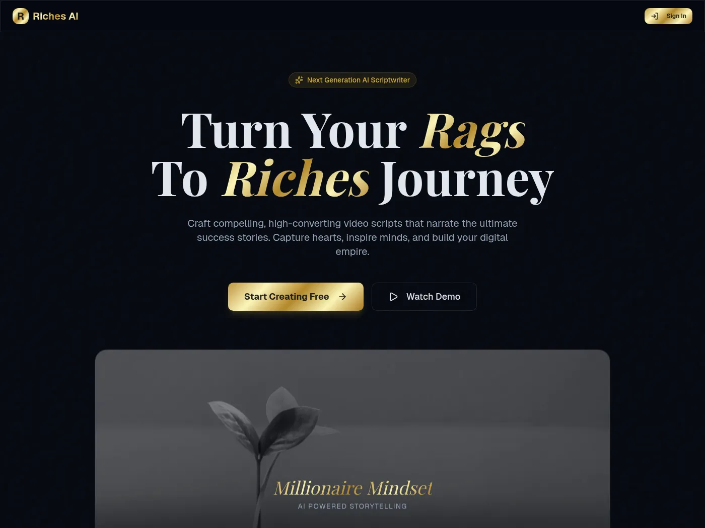 Riches AI Video Script
