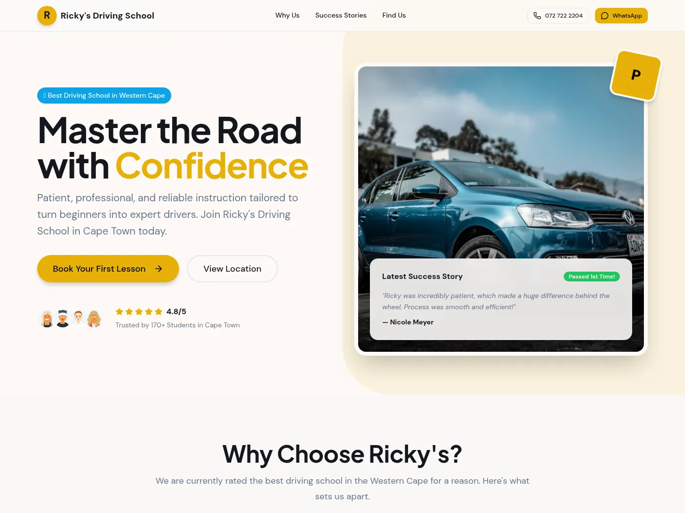 Ricky's Driving School Hub