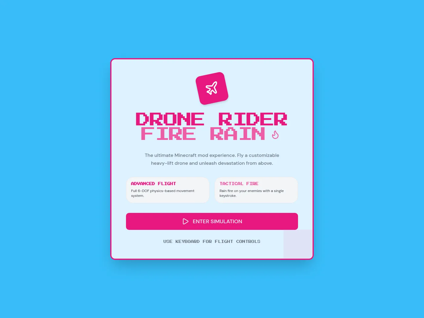 Rideable Drone MC Mod