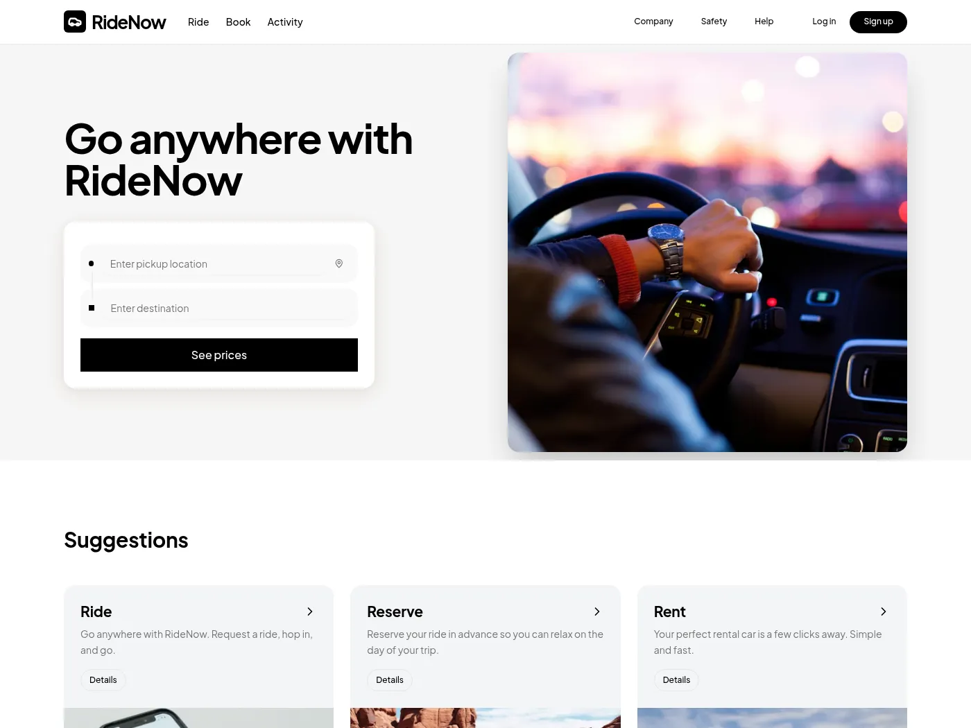 RideNow Website