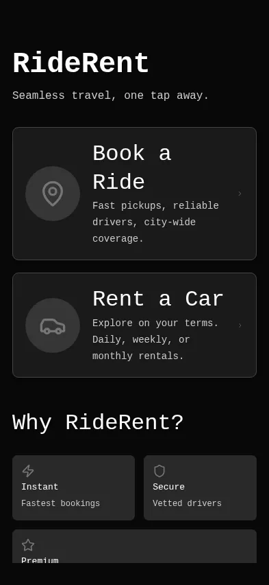 RideRent Mobile