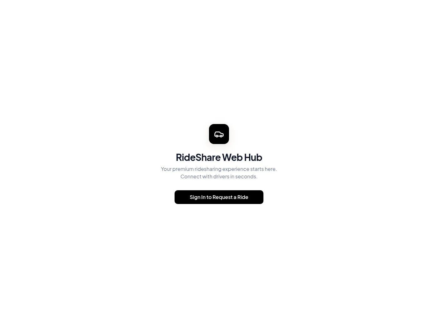 RideShare Web Hub