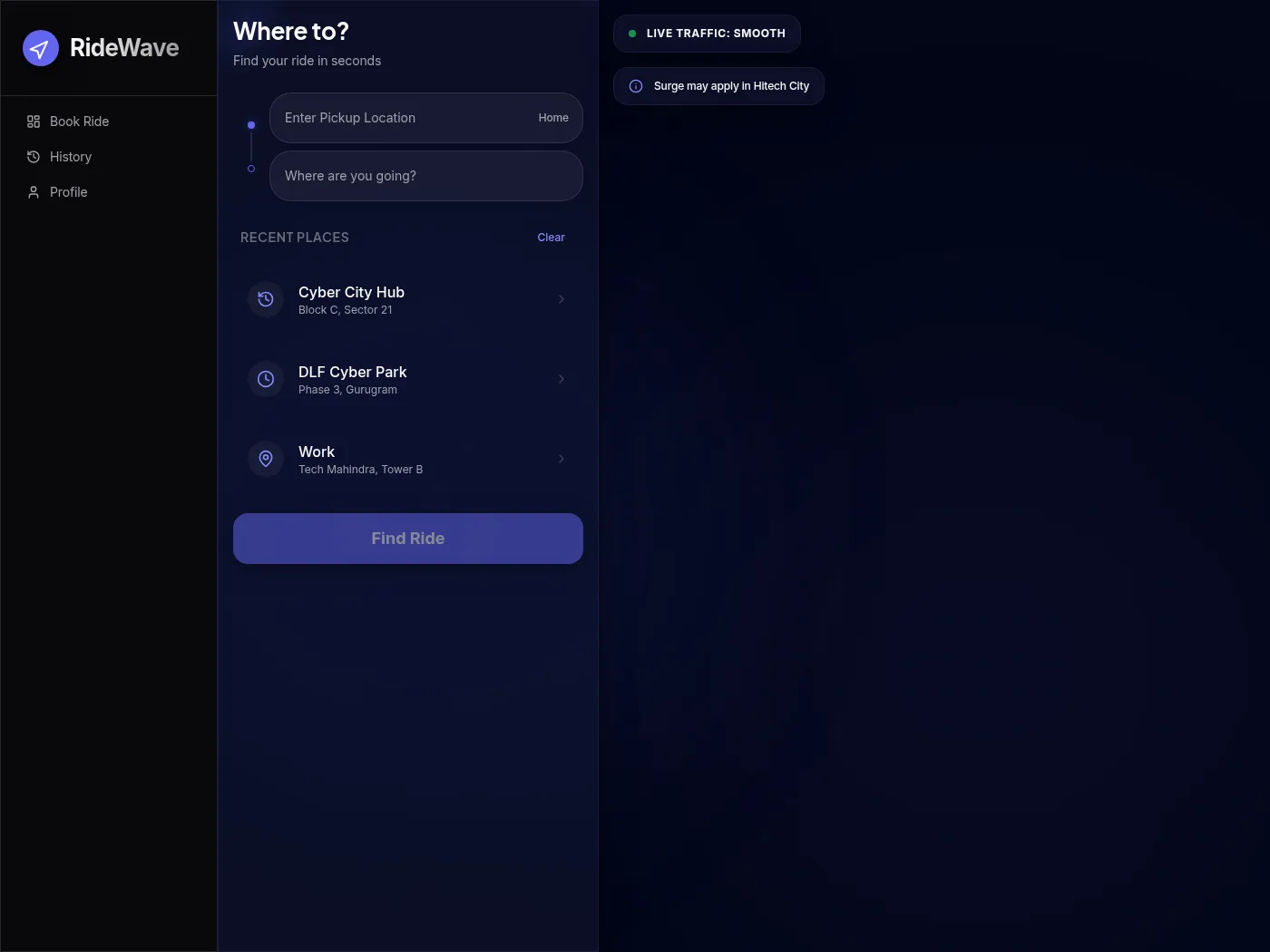 RideWave Web App