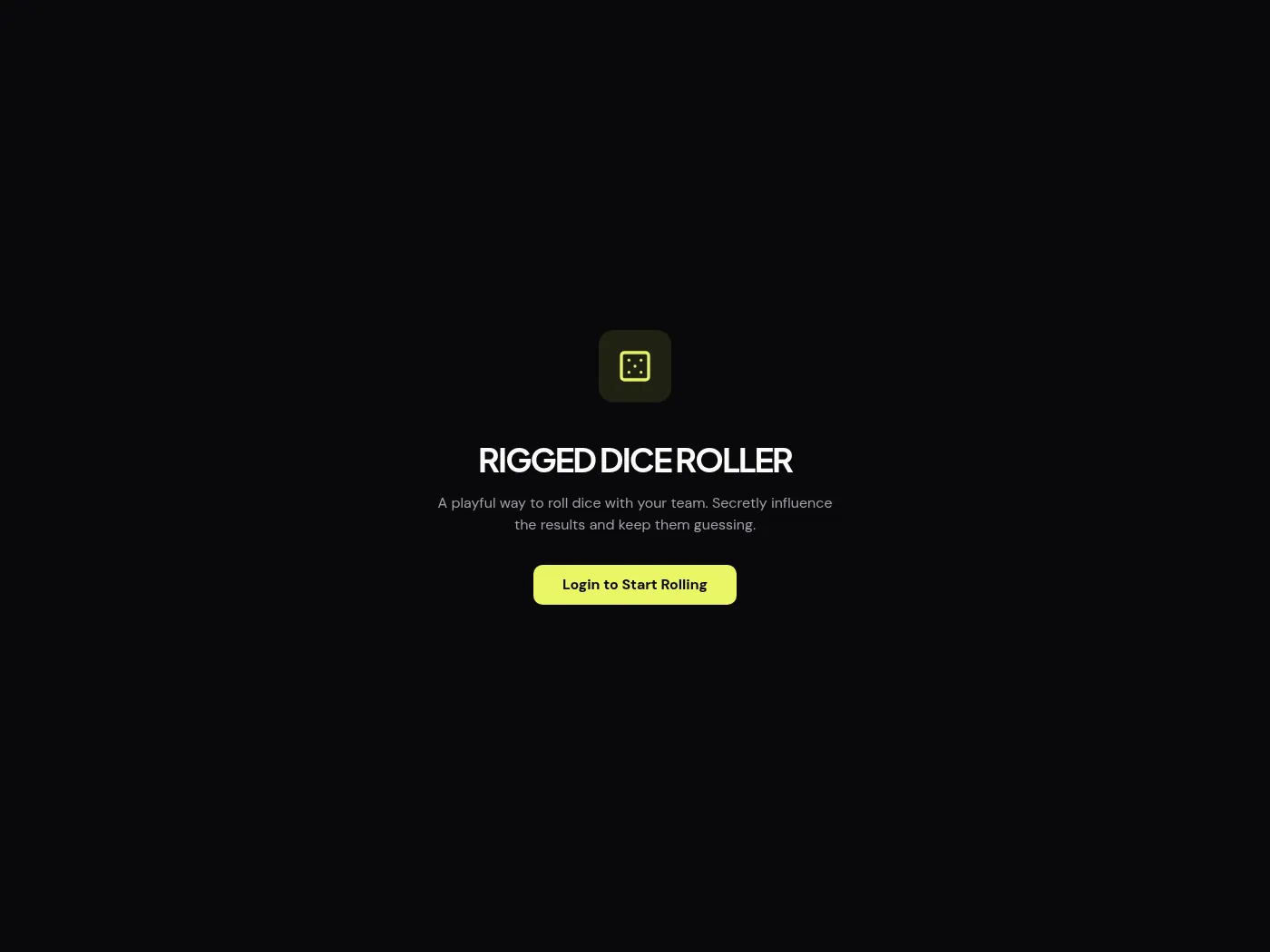 Rigged Dice Roller