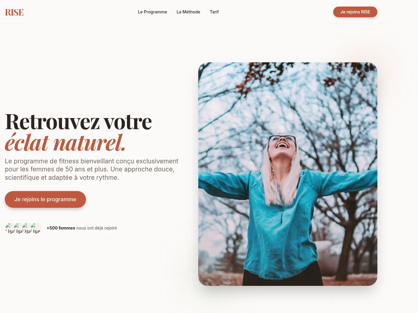 RISE Fitness Landing Page