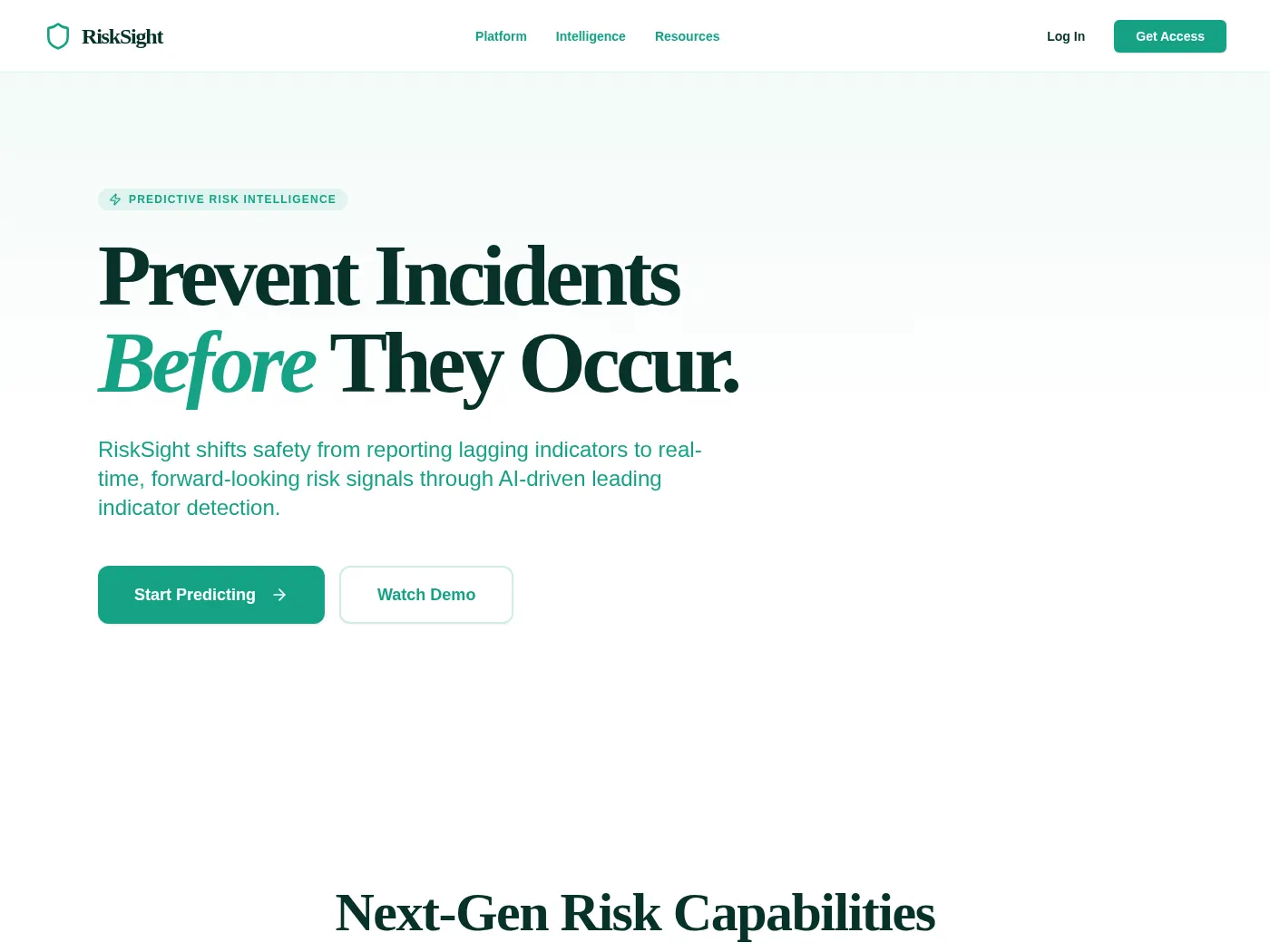 RiskSight Intelligence Suite