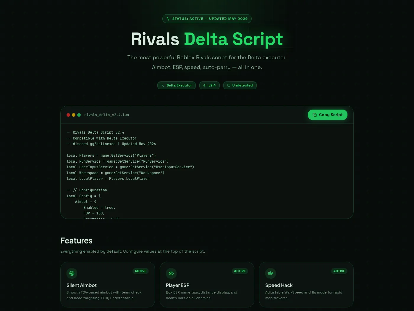 Rivals Roblox Executor Script