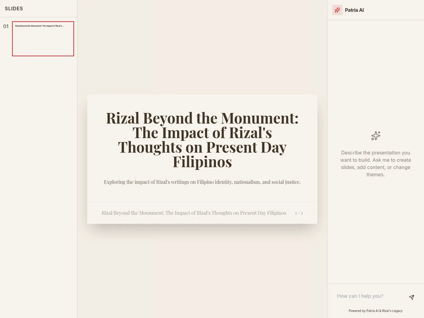 Rizal Legacy Digital Deck