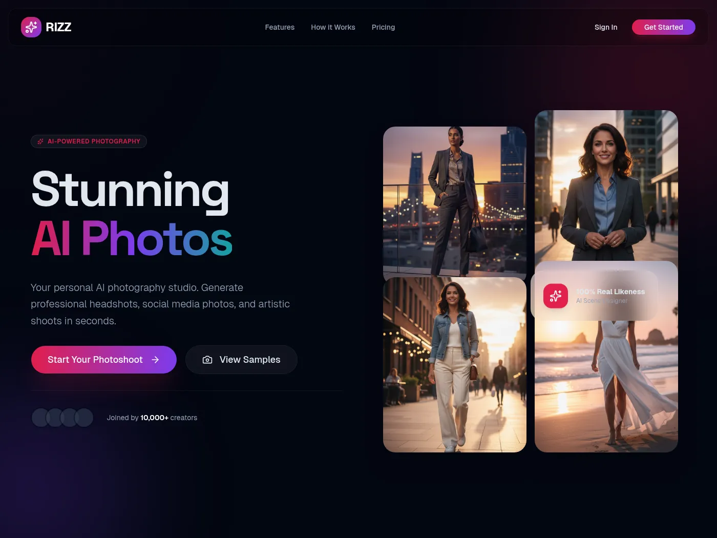 Rizz Studio Landing