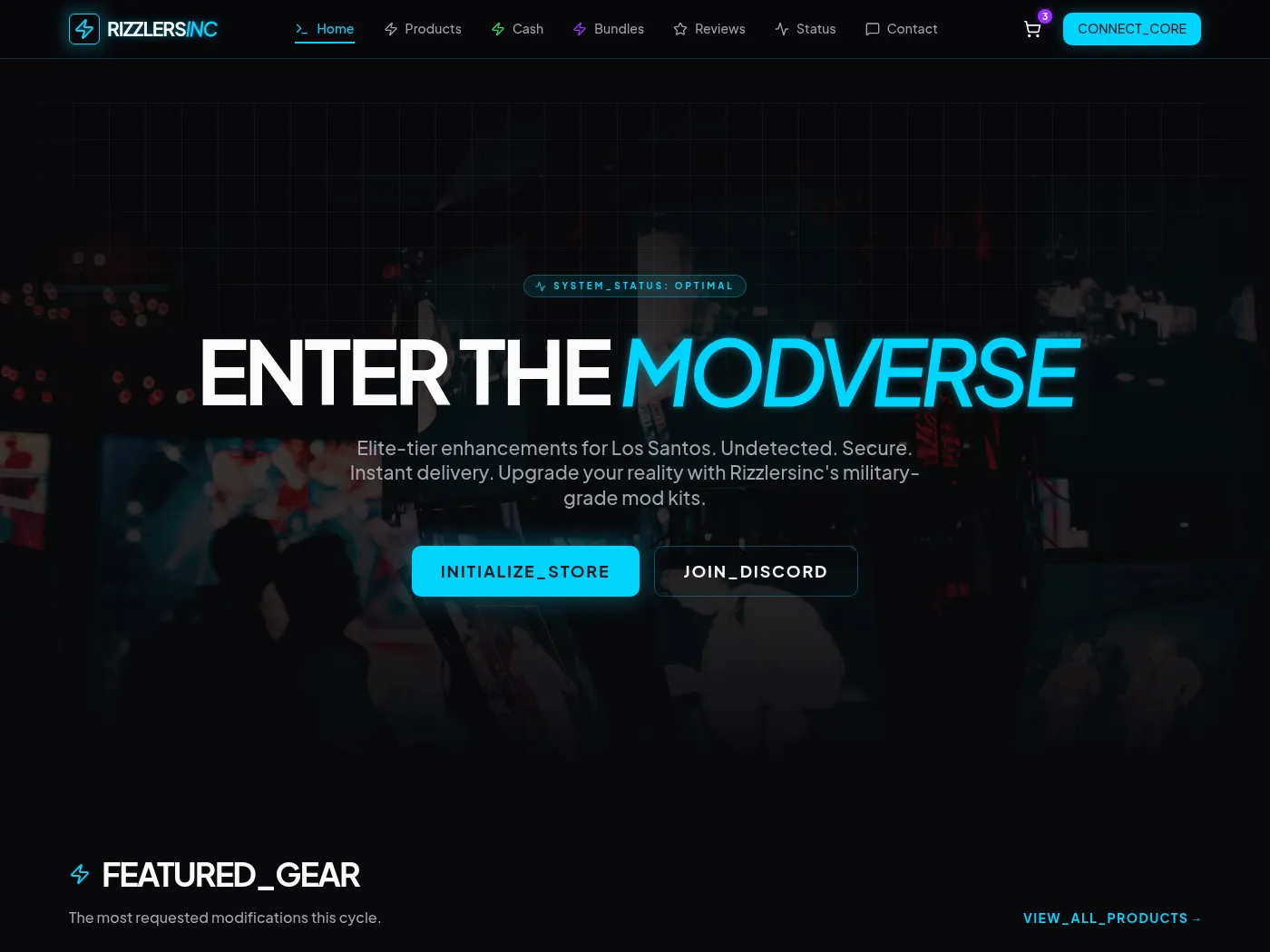 Rizzlersinc Cyber Mod Store