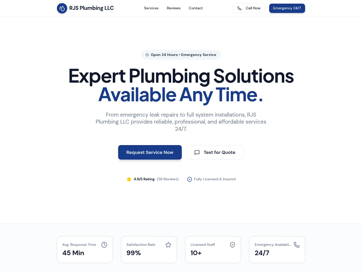RJS Plumbing Website