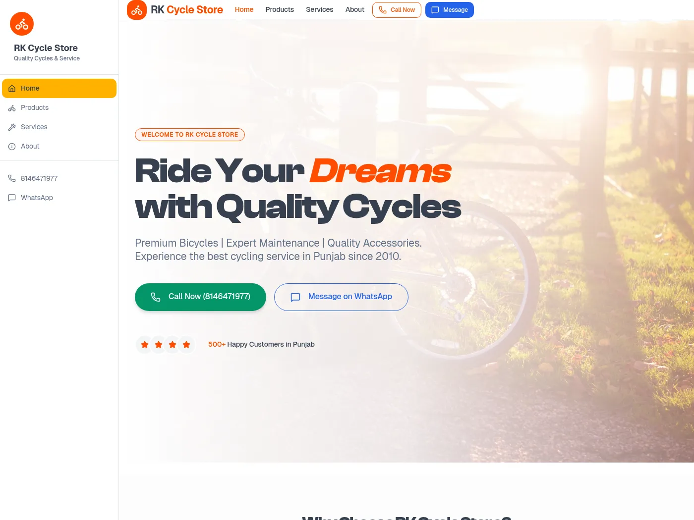 RK Cycle Store Web