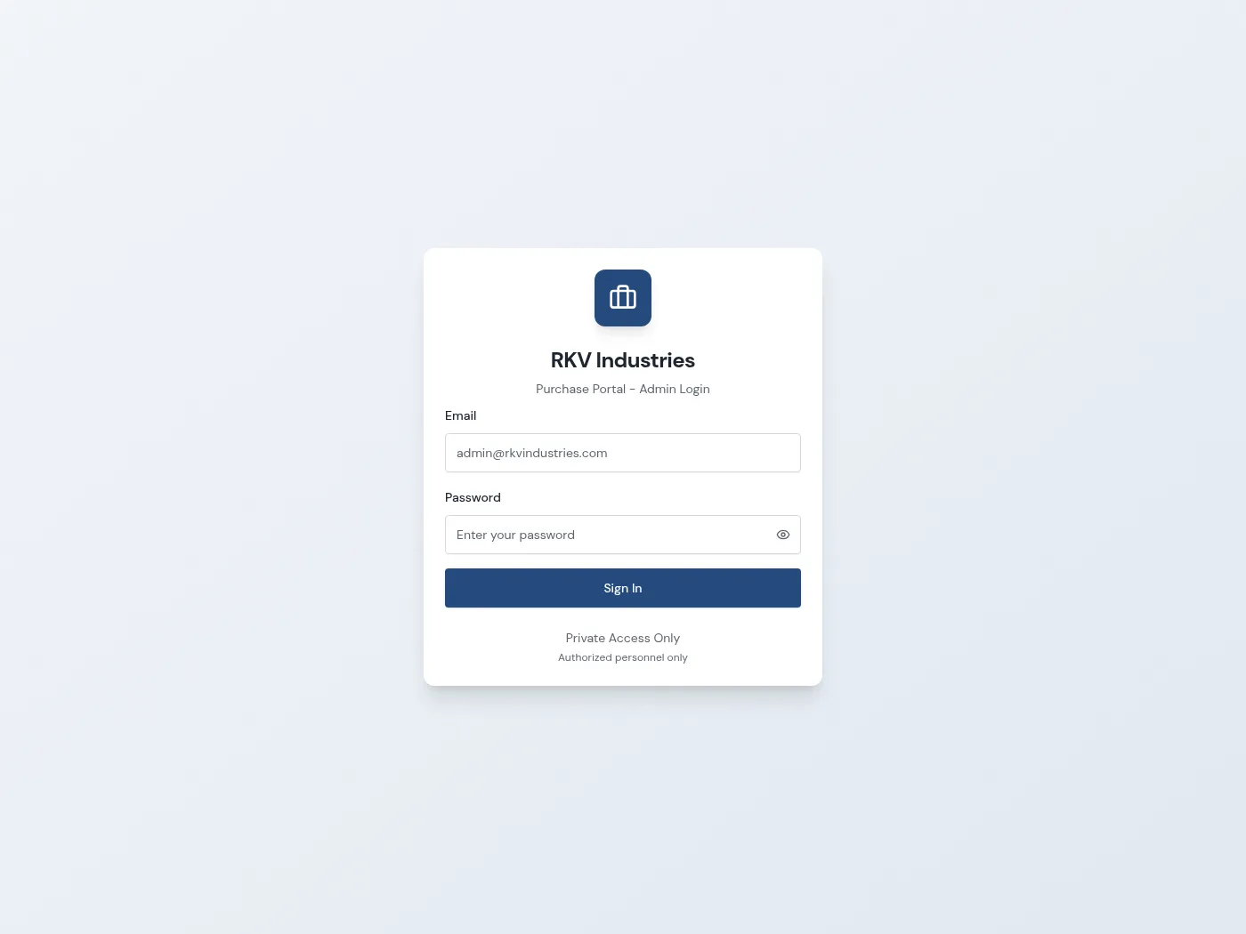RKV Purchase Portal