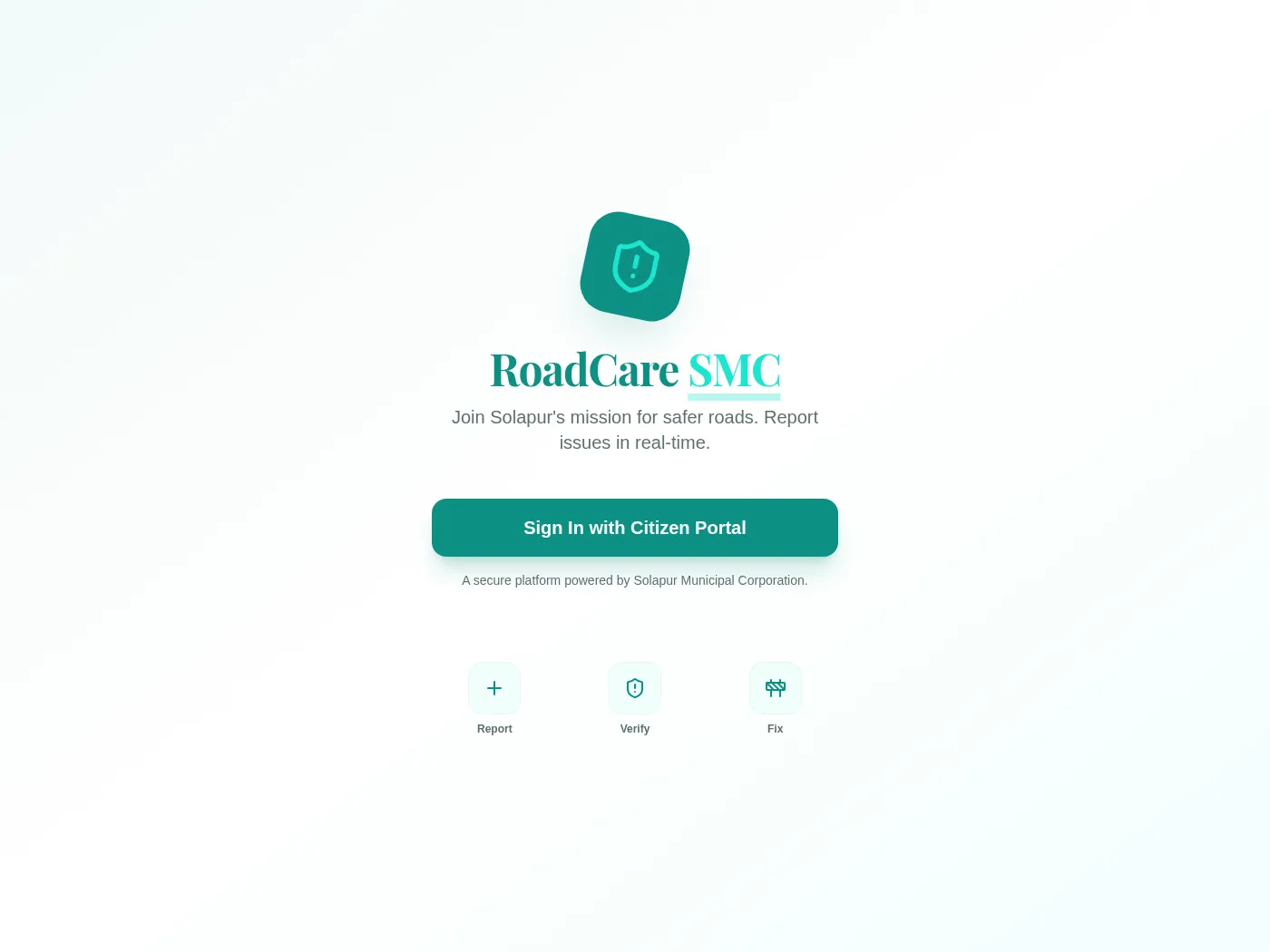 Smart RoadCare Dashboard