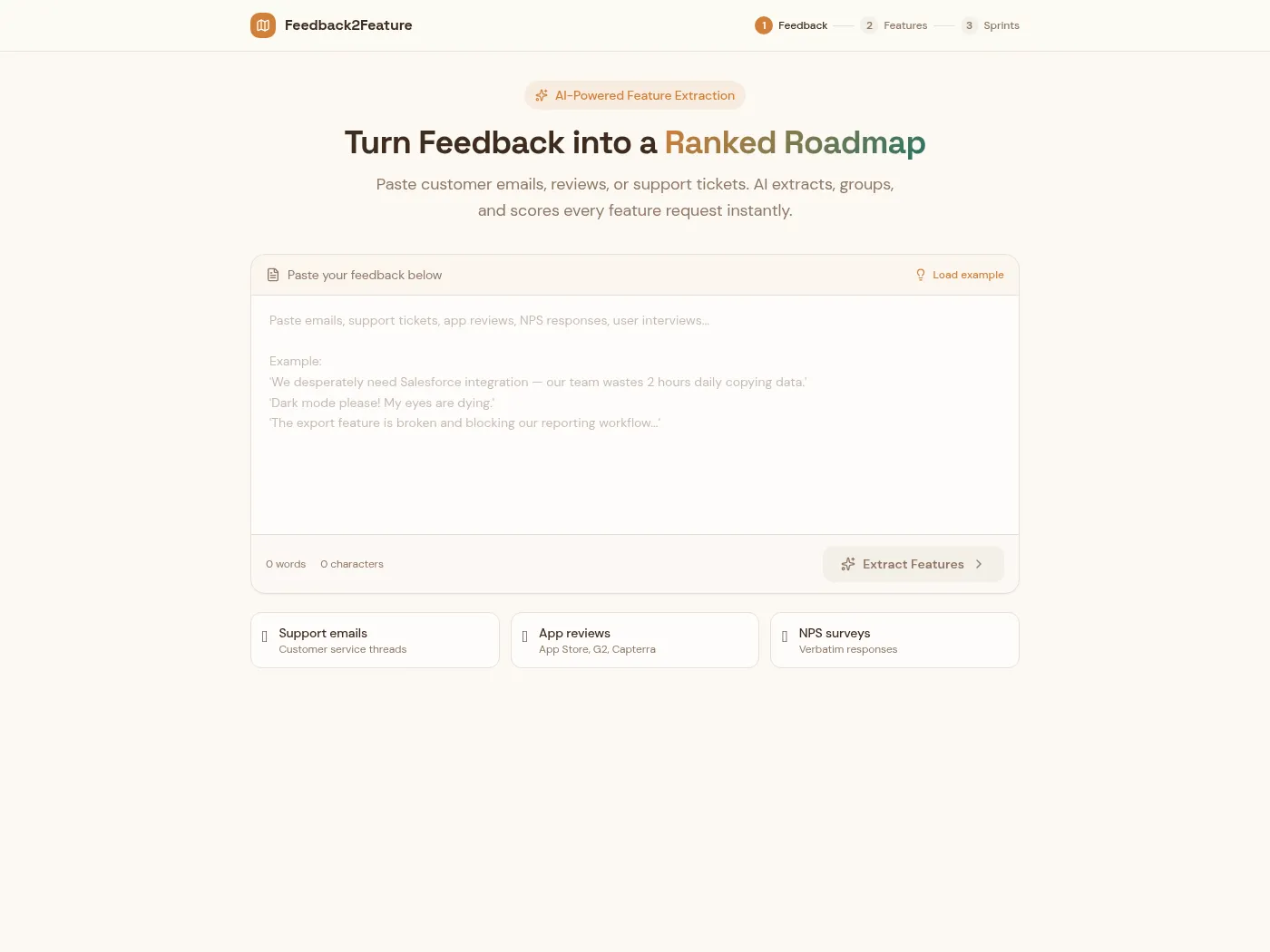 Feedback2Feature Roadmap