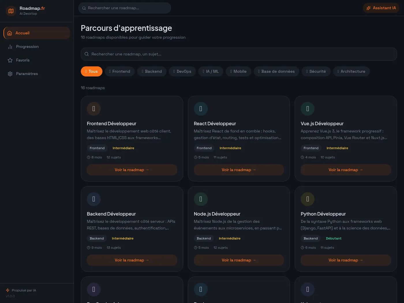Roadmap.fr AI Desktop