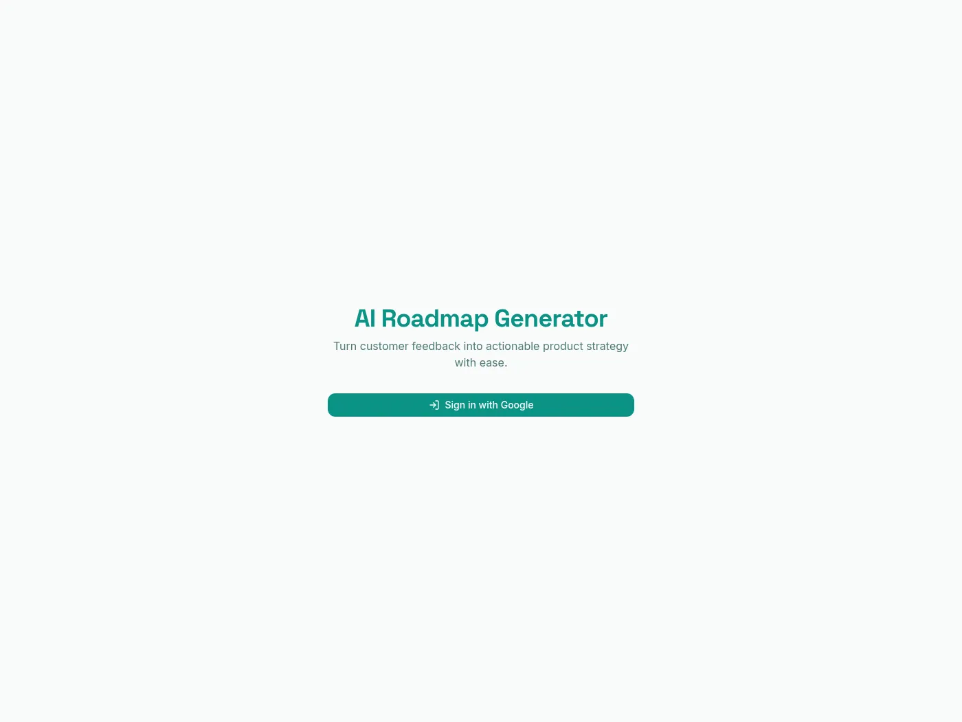 AI Roadmap Generator