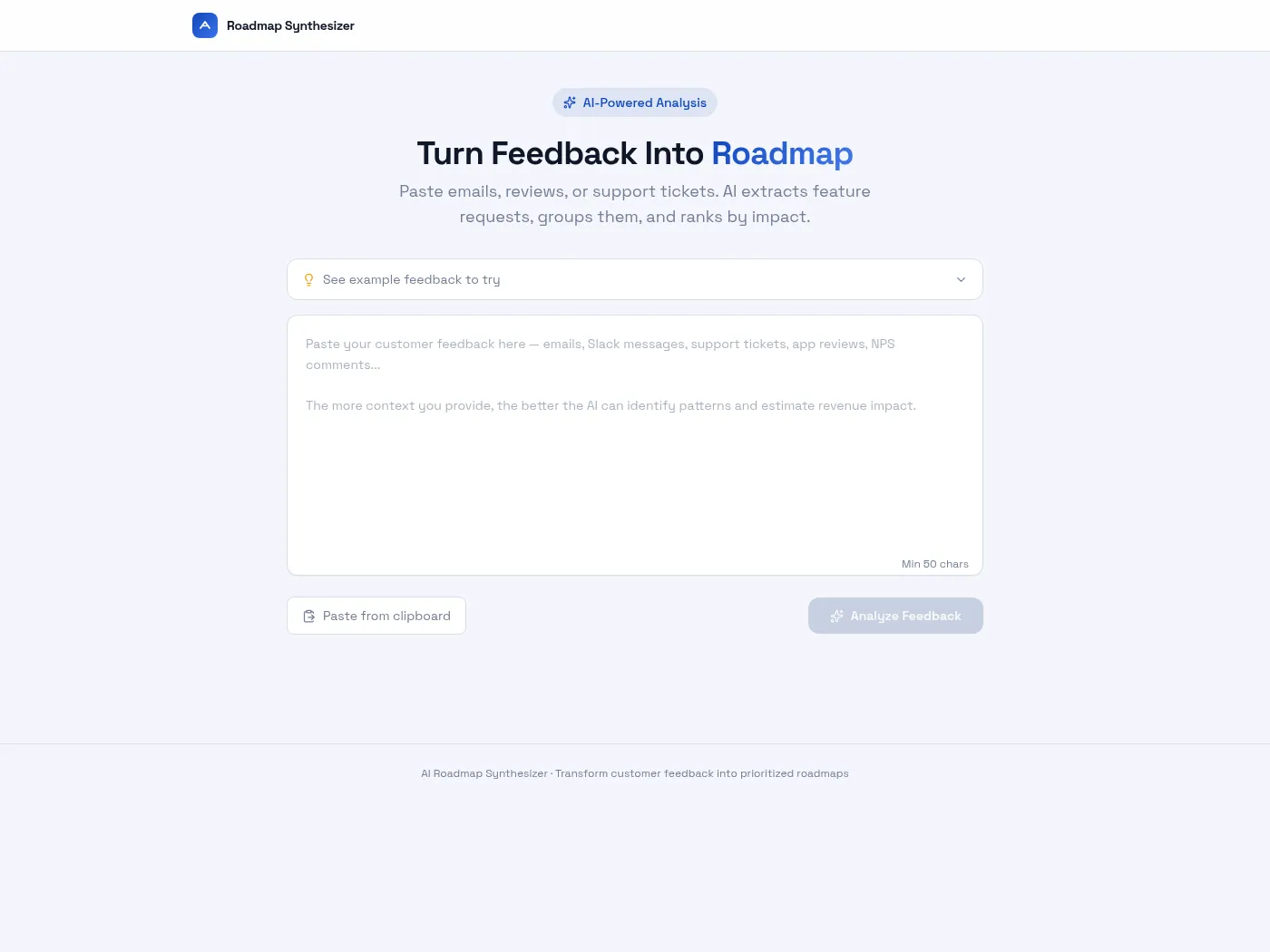 AI Roadmap Synthesizer