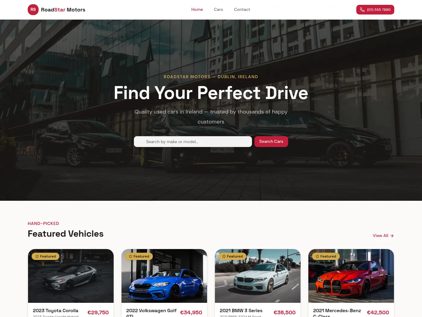 RoadStar Car Listings