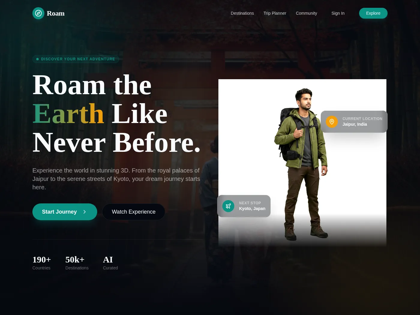 Roam 3D Landing Revamp