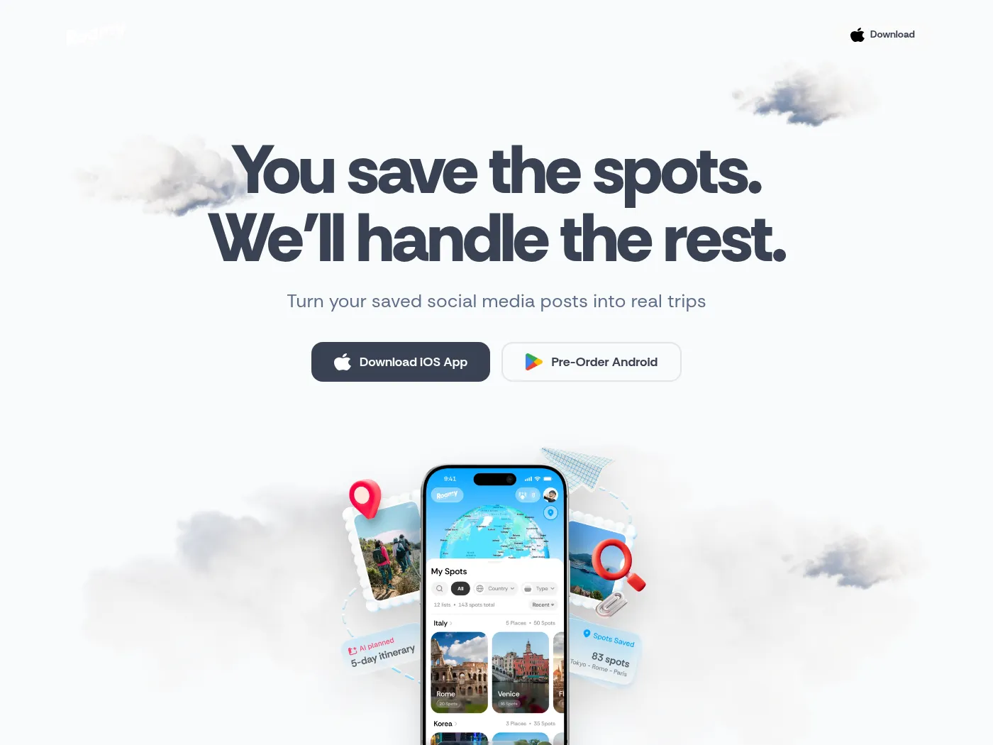 Roamy Travel Clone