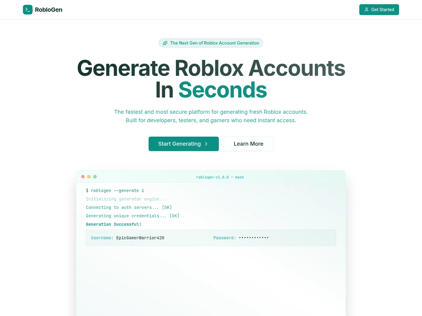 Roblox Account Creator