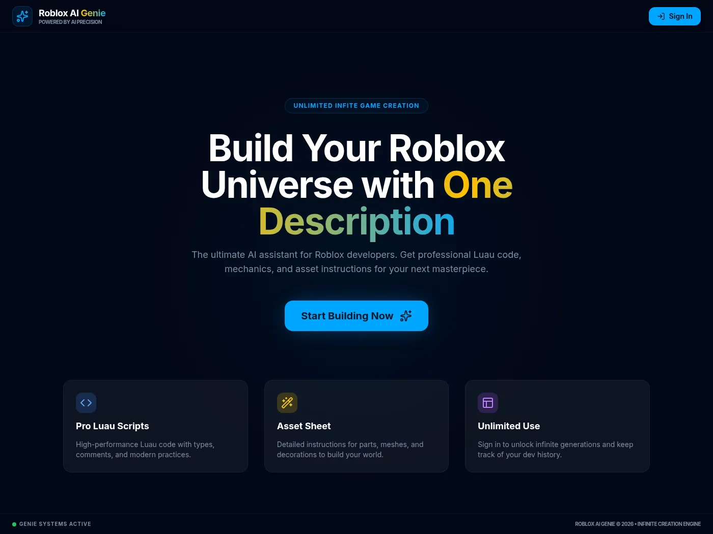 Roblox Game AI Genie