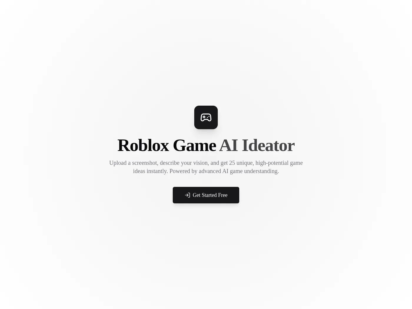 RoboGame Idea Generator