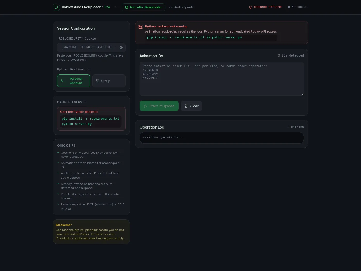 Roblox Asset Reuploader Pro