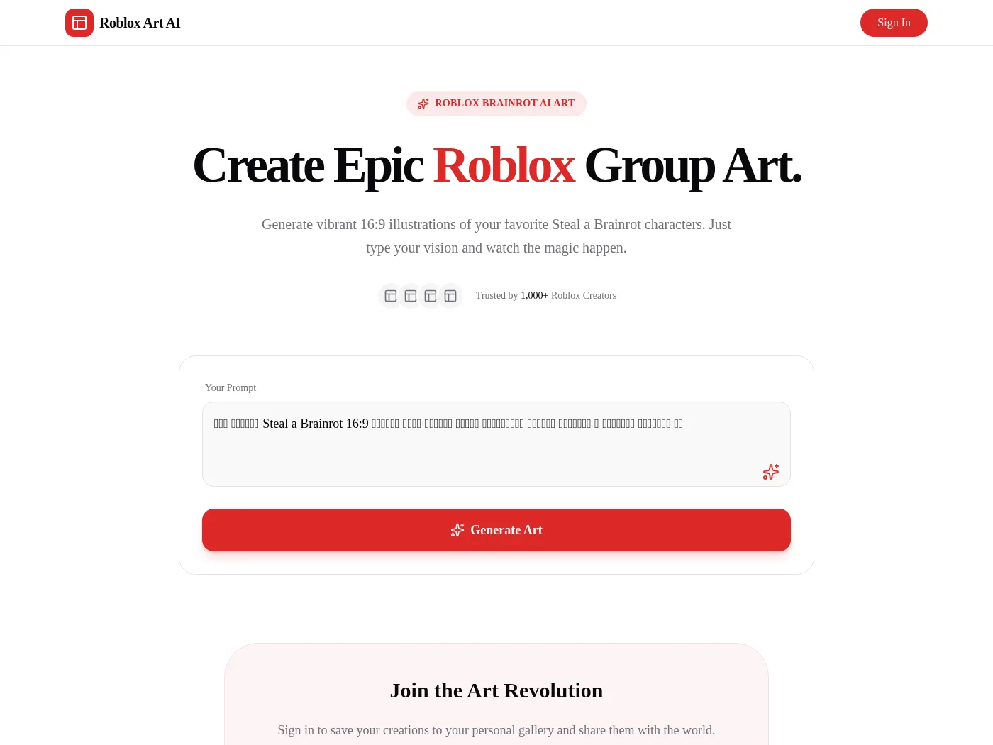 Roblox Brainrot Group Art
