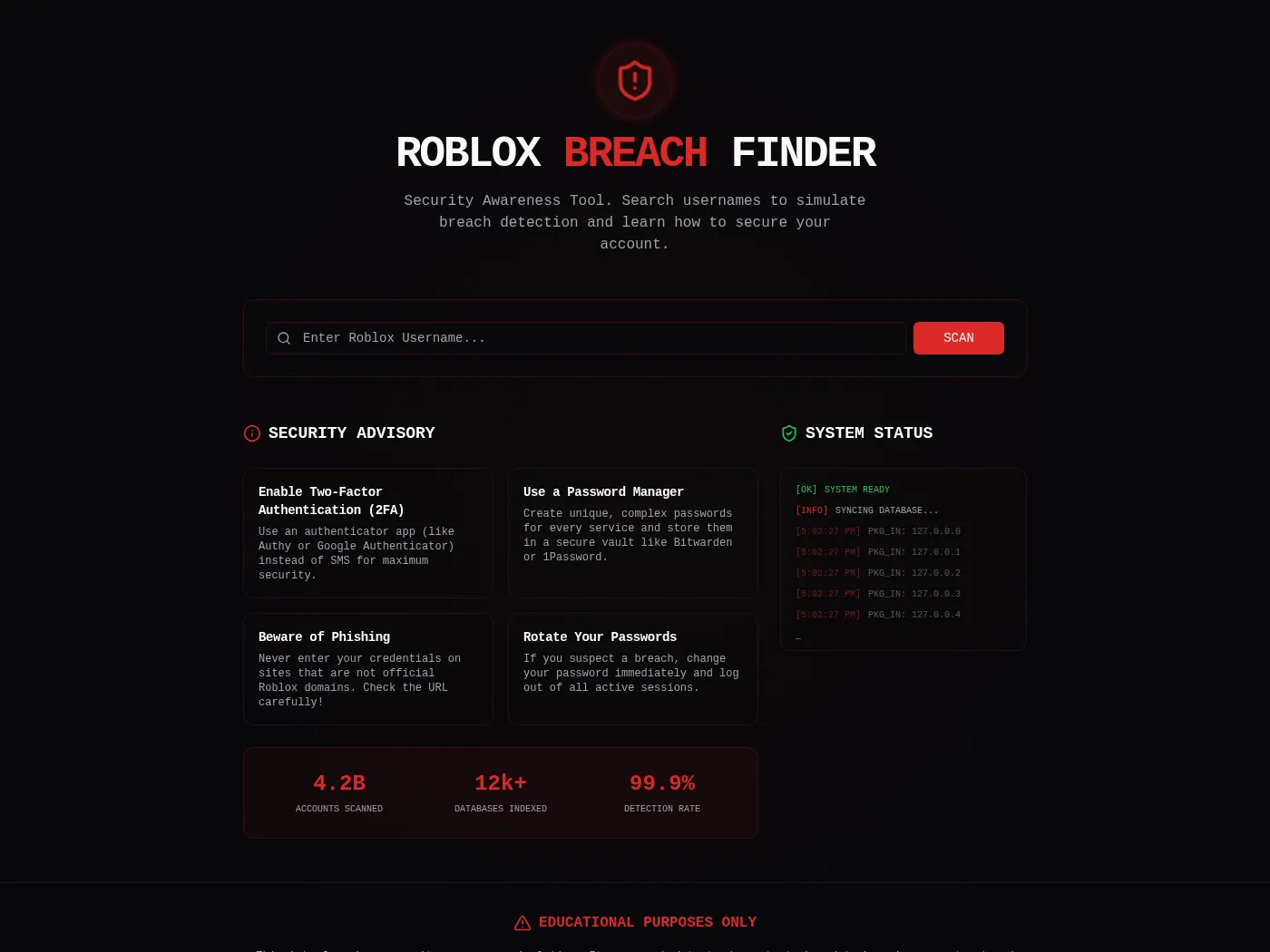Roblox Breach Finder