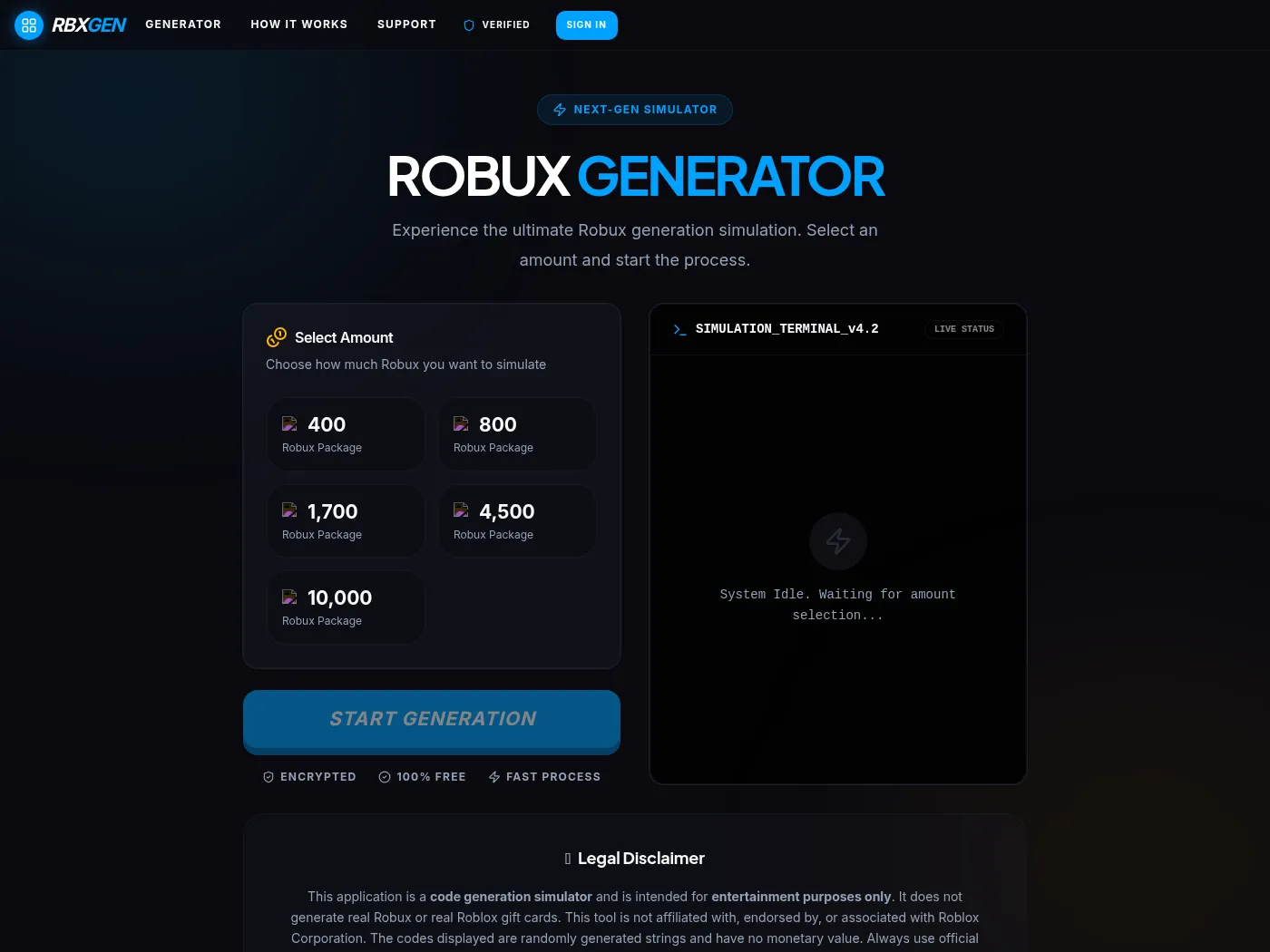 Roblox Code Generator