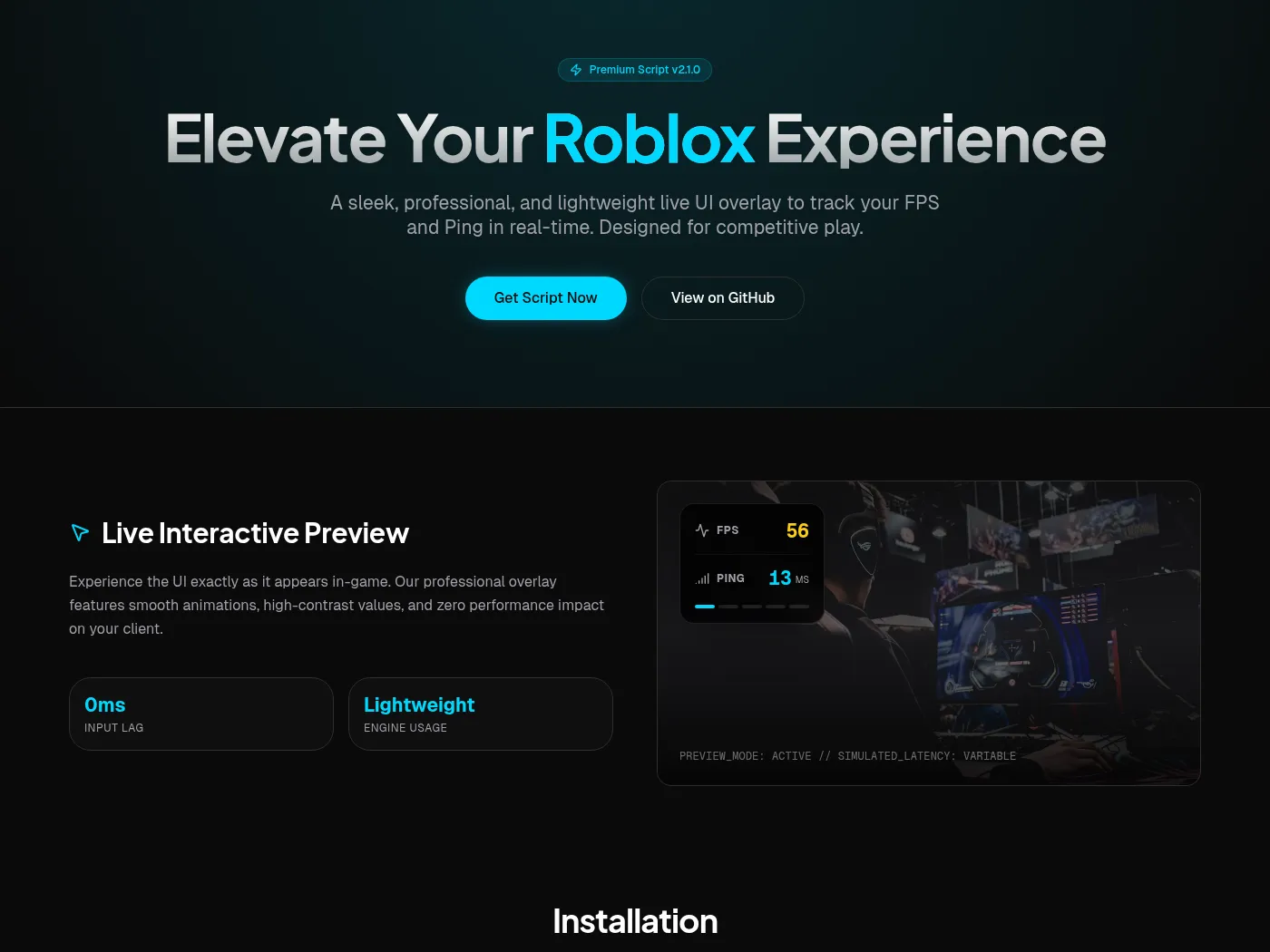 Roblox Stats Pro UI