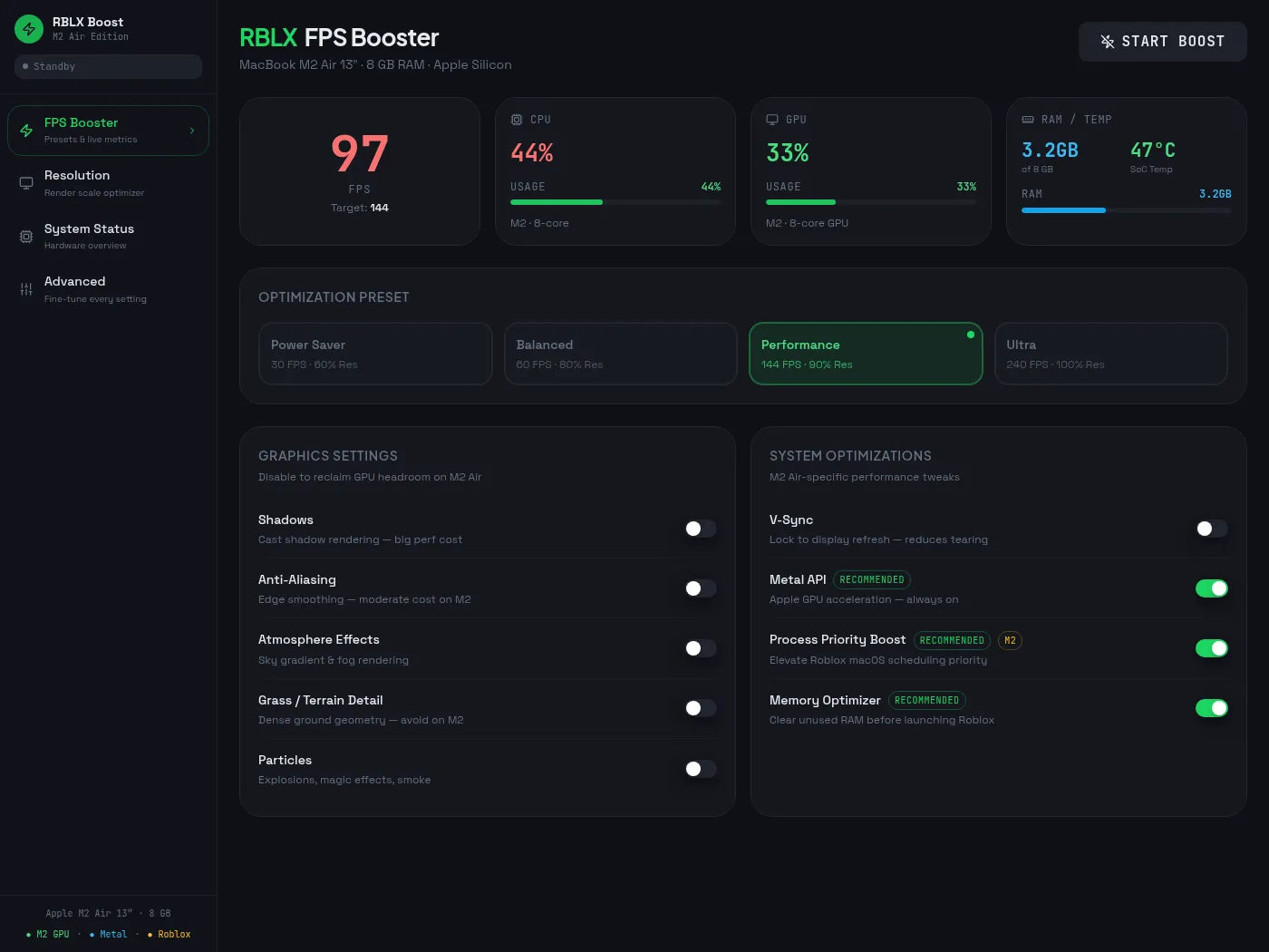 Roblox FPS Booster Tool