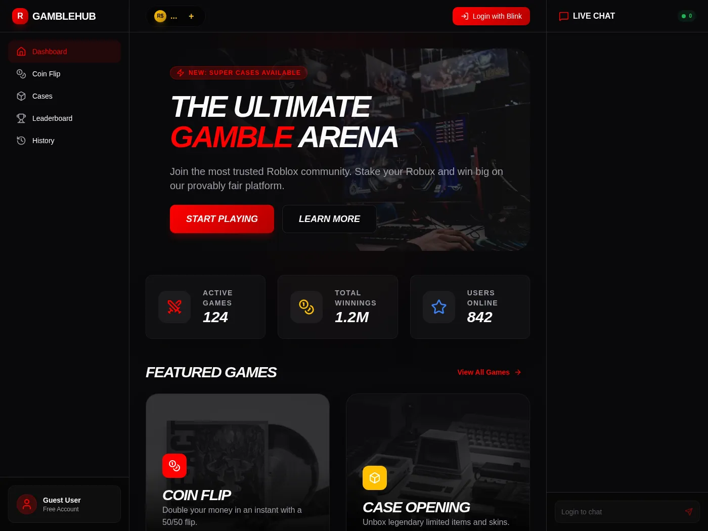 Roblox Gamble Hub
