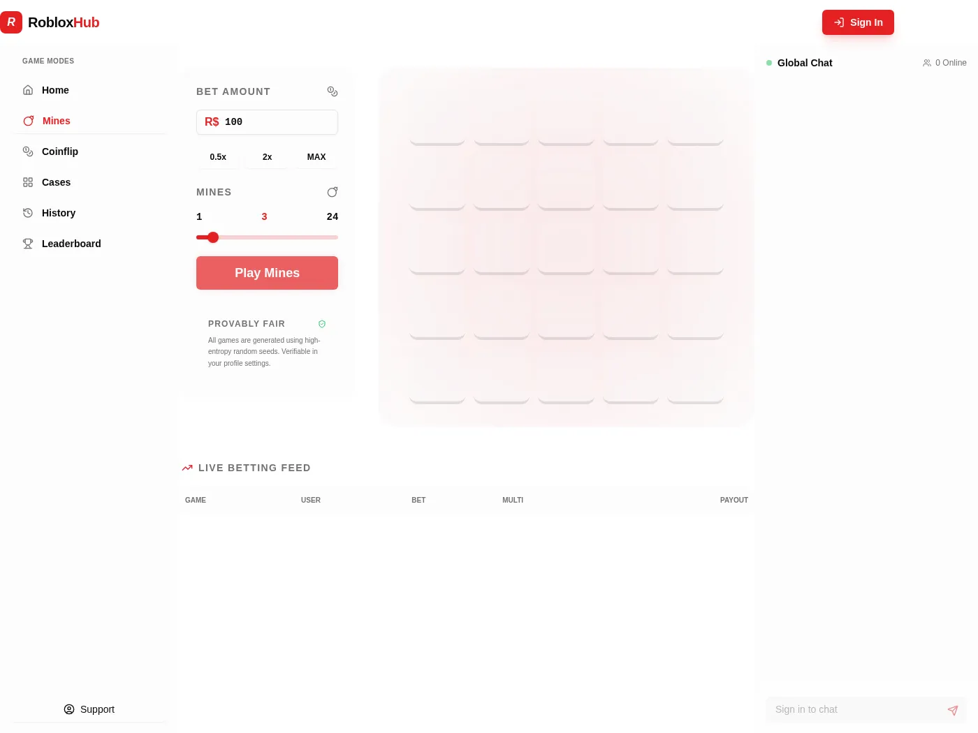 Roblox Gambling Hub