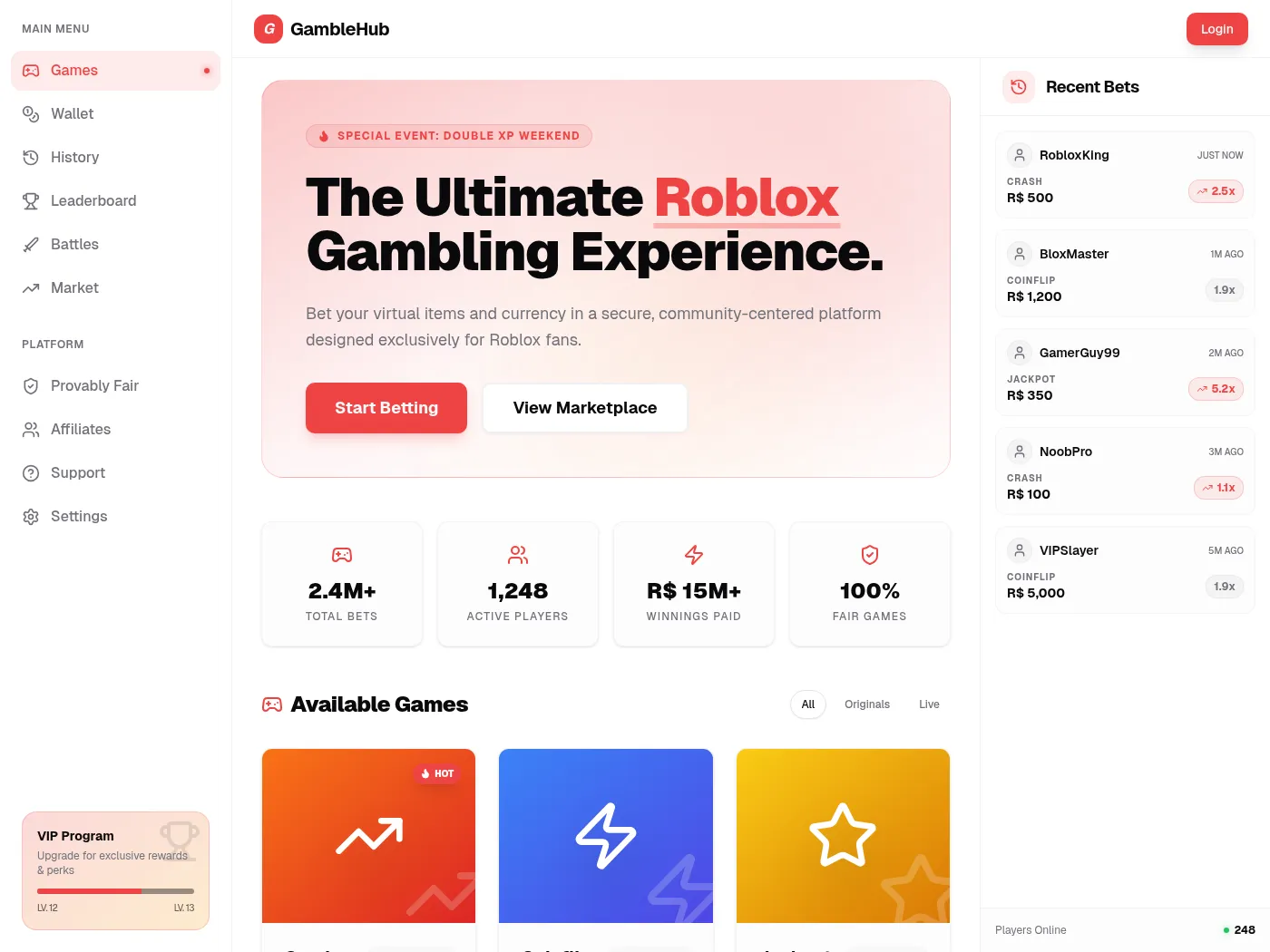 Roblox GambleHub