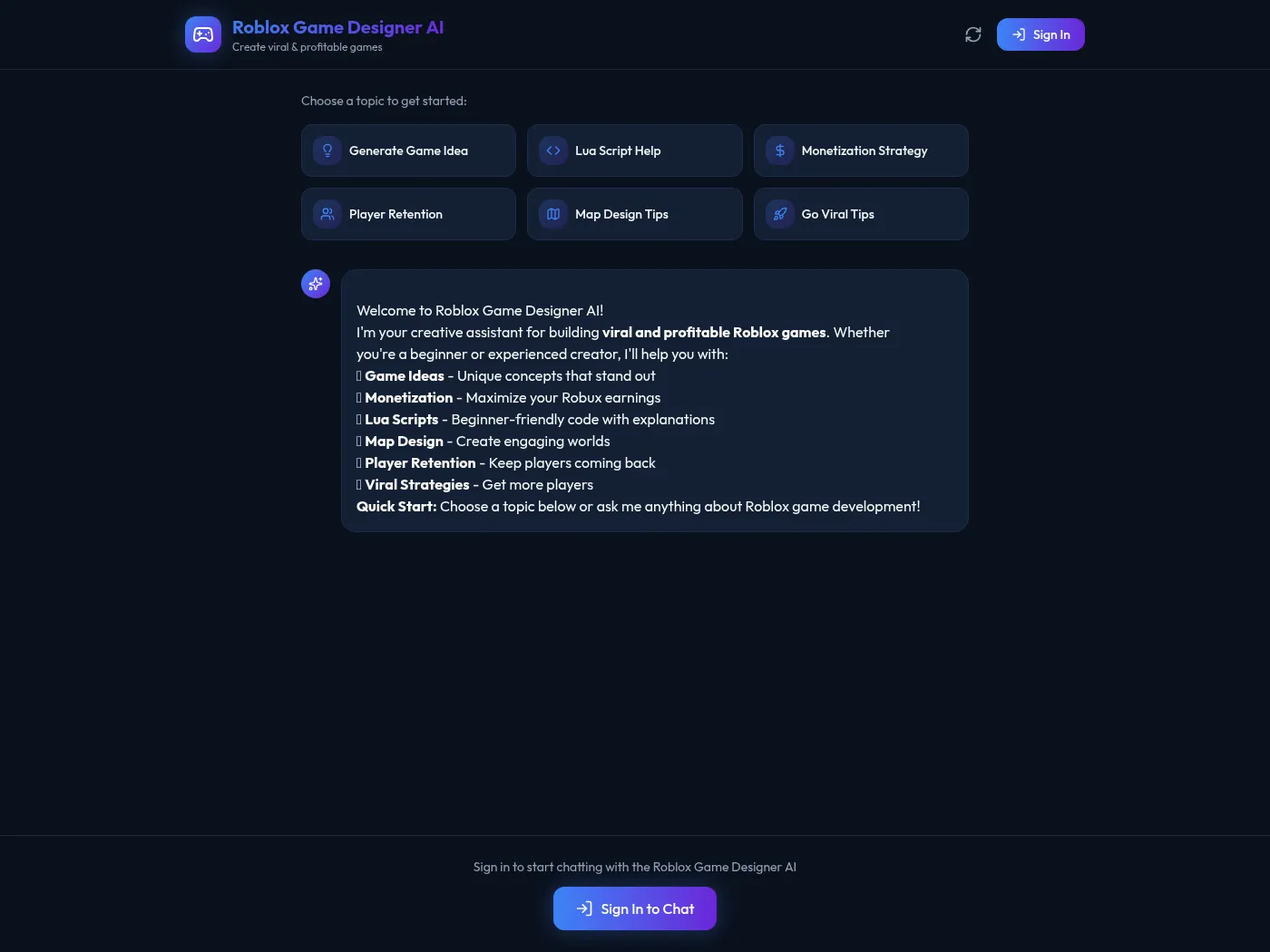 Roblox Game Designer AI