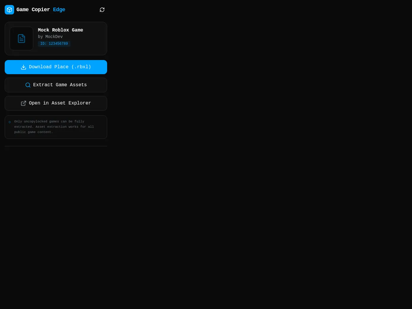 Roblox Game Copier Edge