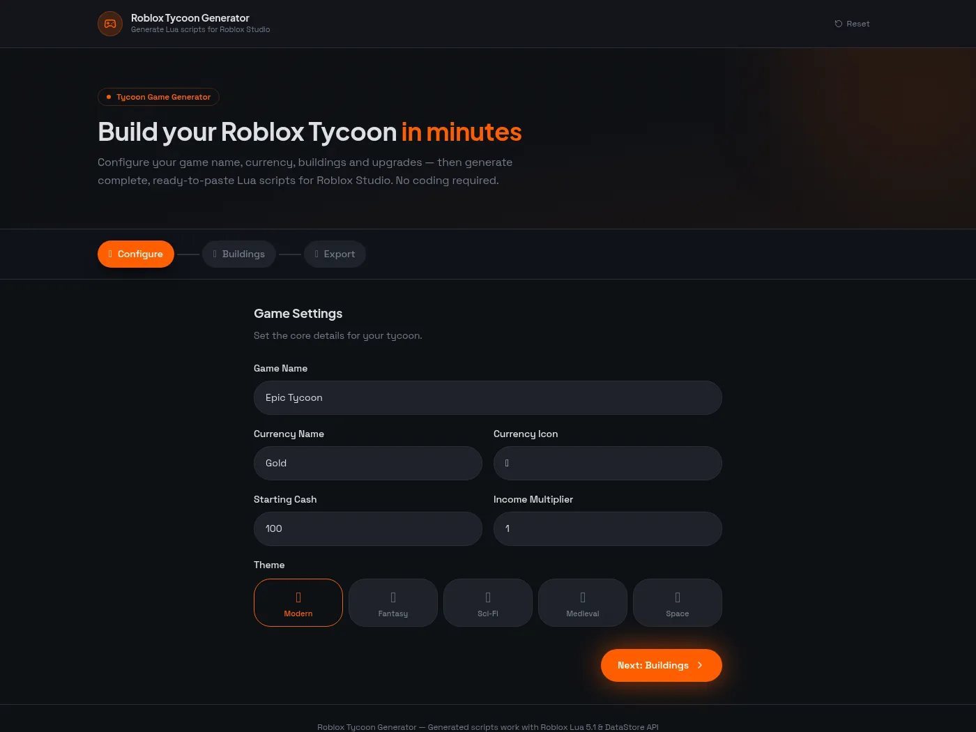 Roblox Game Generator