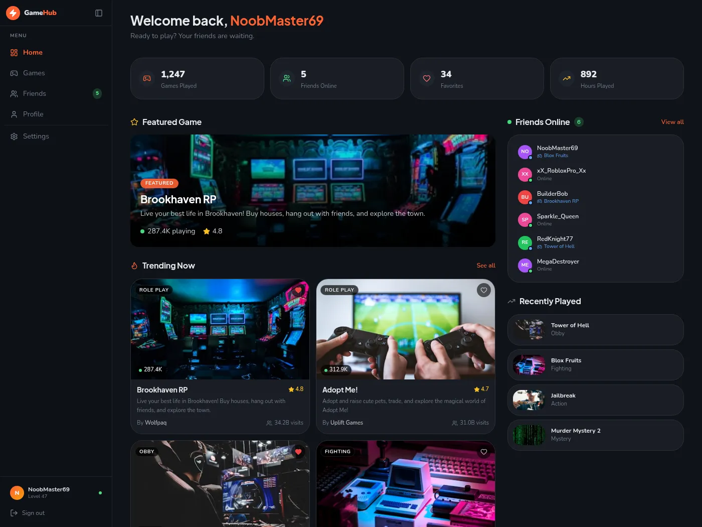 Roblox Game Hub